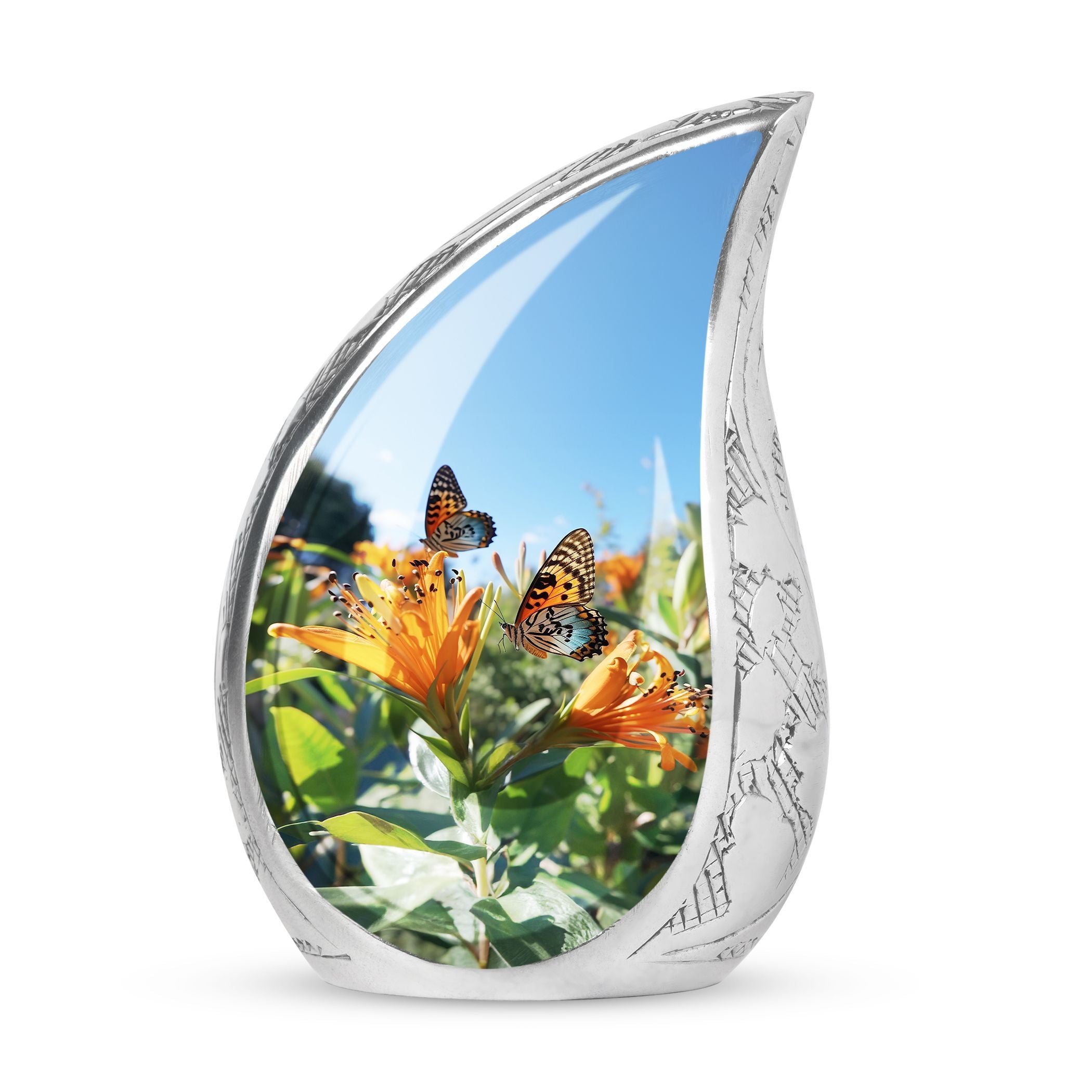 Small & Purple Butterflies Urn for Ashes | Beautiful Butterfly Urn ...