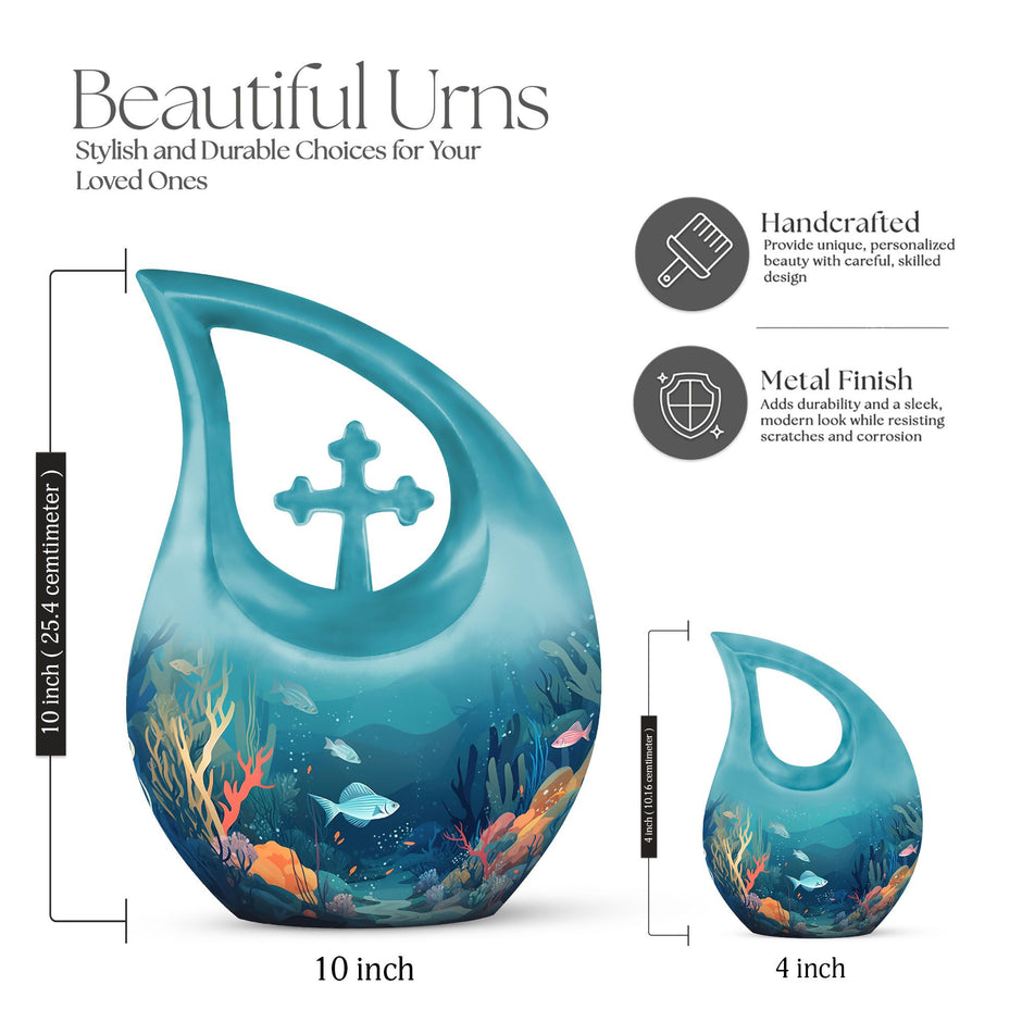 Ocean Themed Cremation Urns for Ashes - Buy Ocean Wave cremation Urns ...