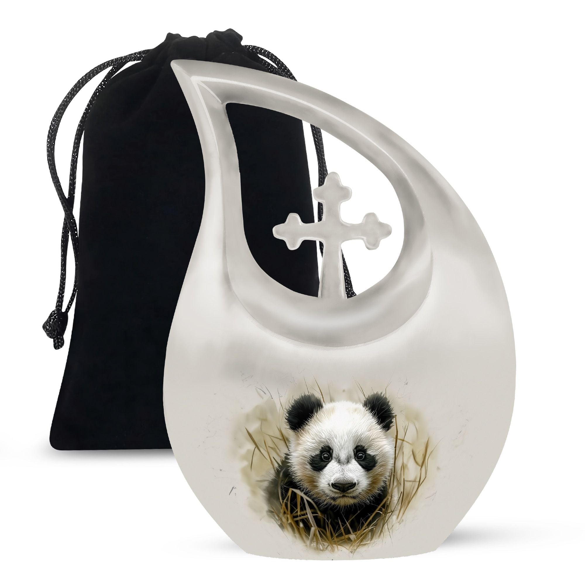 Panda Memorial Urn - Handcrafted Human Cremation Urn For Ashes ...