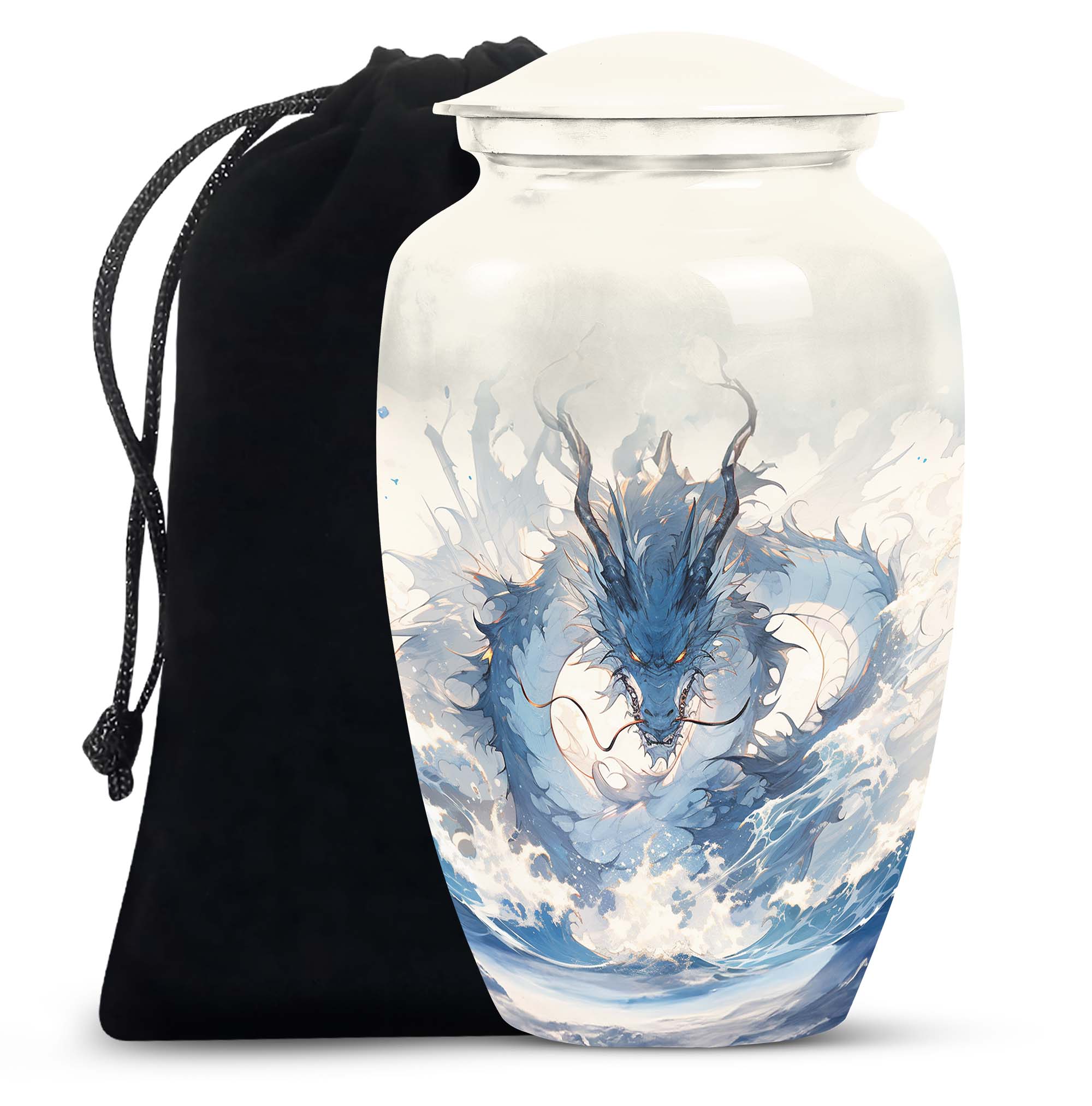Ice Dragon's Wrath - Dragon Urns Funeral Large Cremation Urns – Yatskia ...