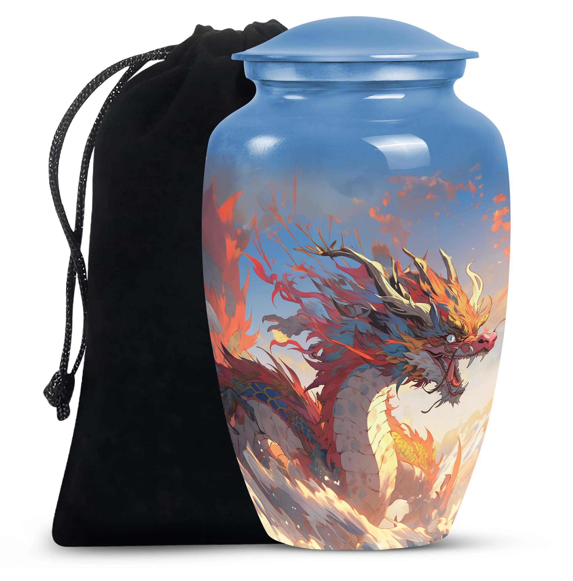 Dragon Cremation Urn with Flame Design – Unique Memorial Urns For Ashe ...