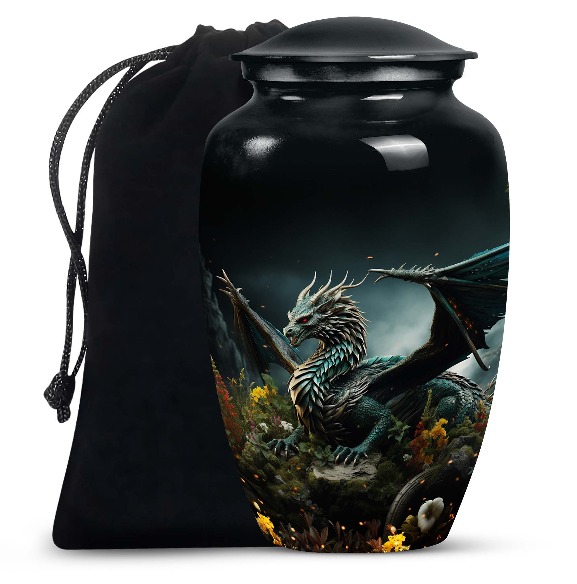Dragon Of Enchanted Woods - Dragon Urns Funeral Large Urns – Yatskia Urns