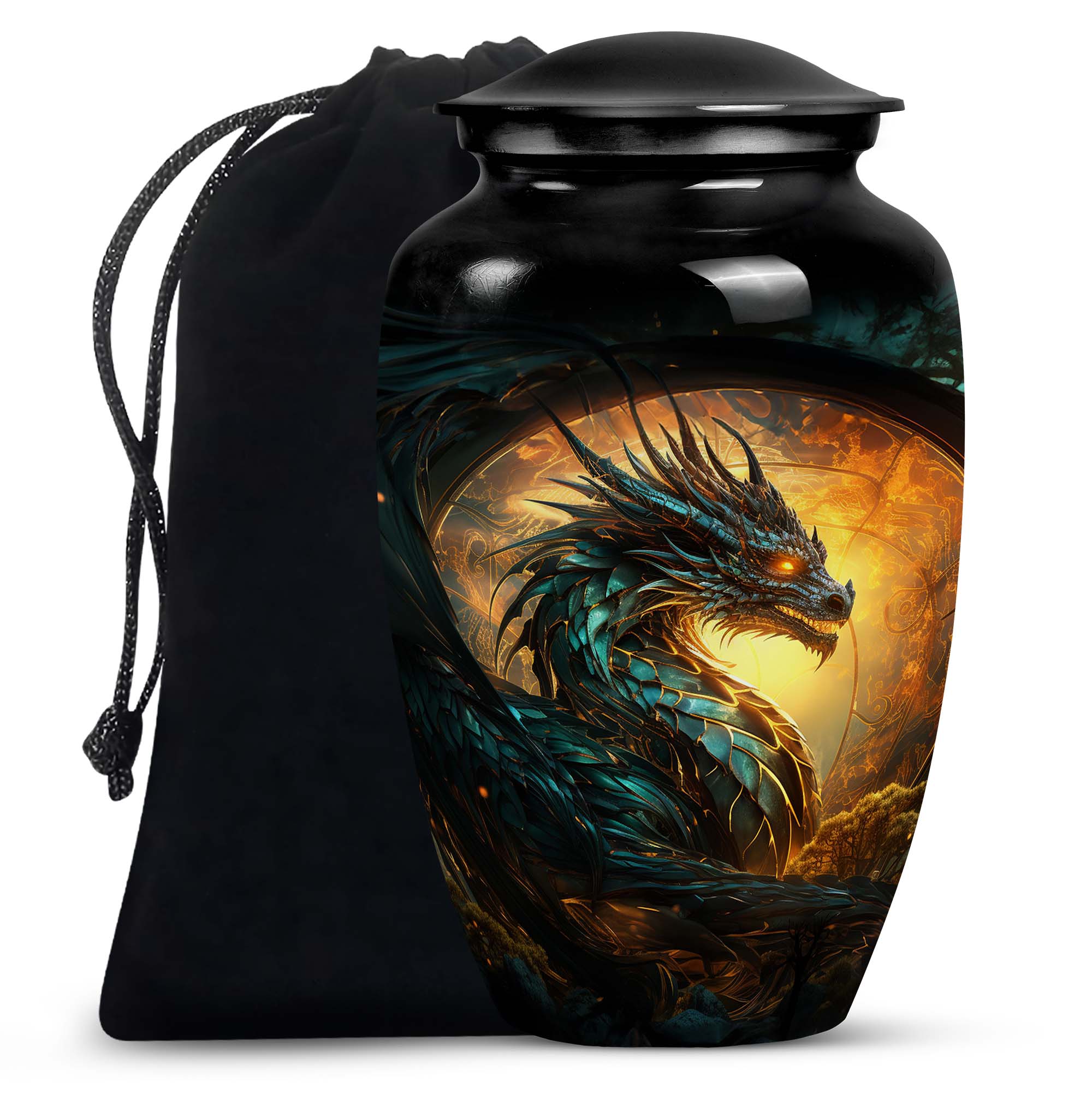 Dragon Fire Cremation Urn for Human Ashes - Burial Urns For Adult ...