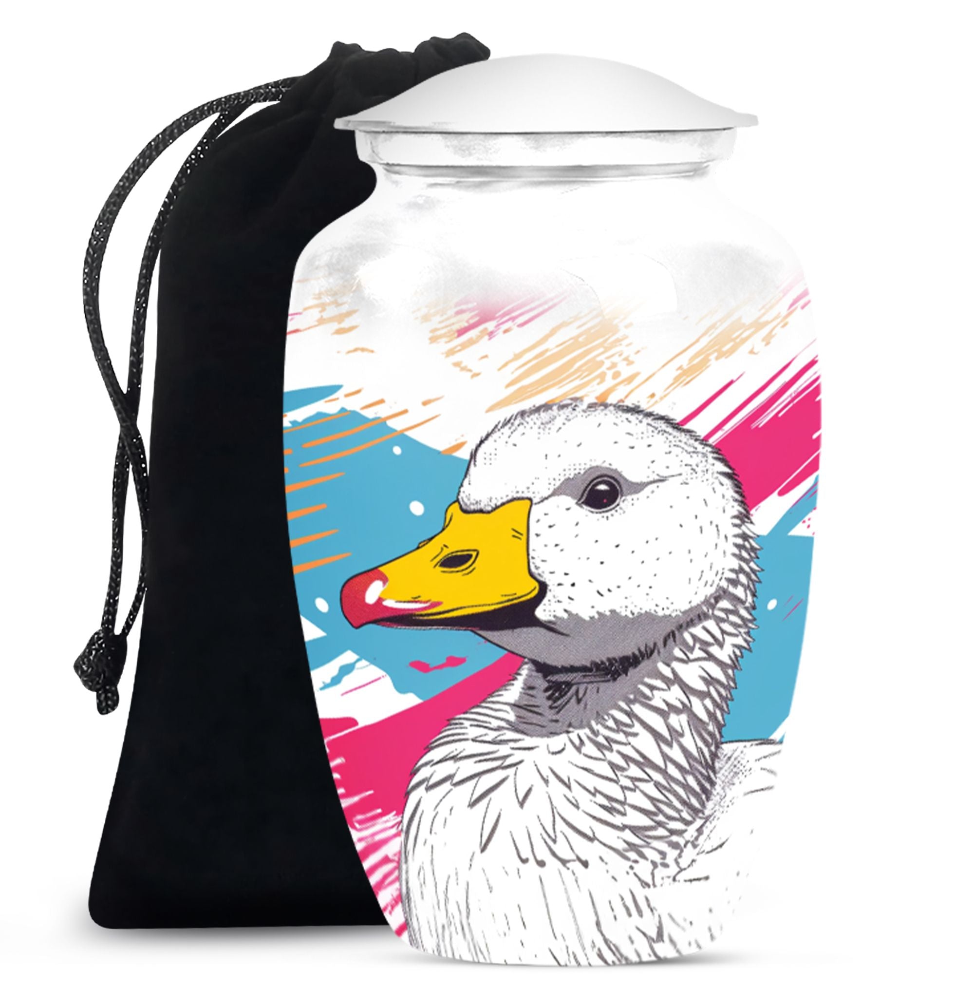 Pop Art Duck Splash - Swan Urn Funeral, Memorial Cremation Urn ...