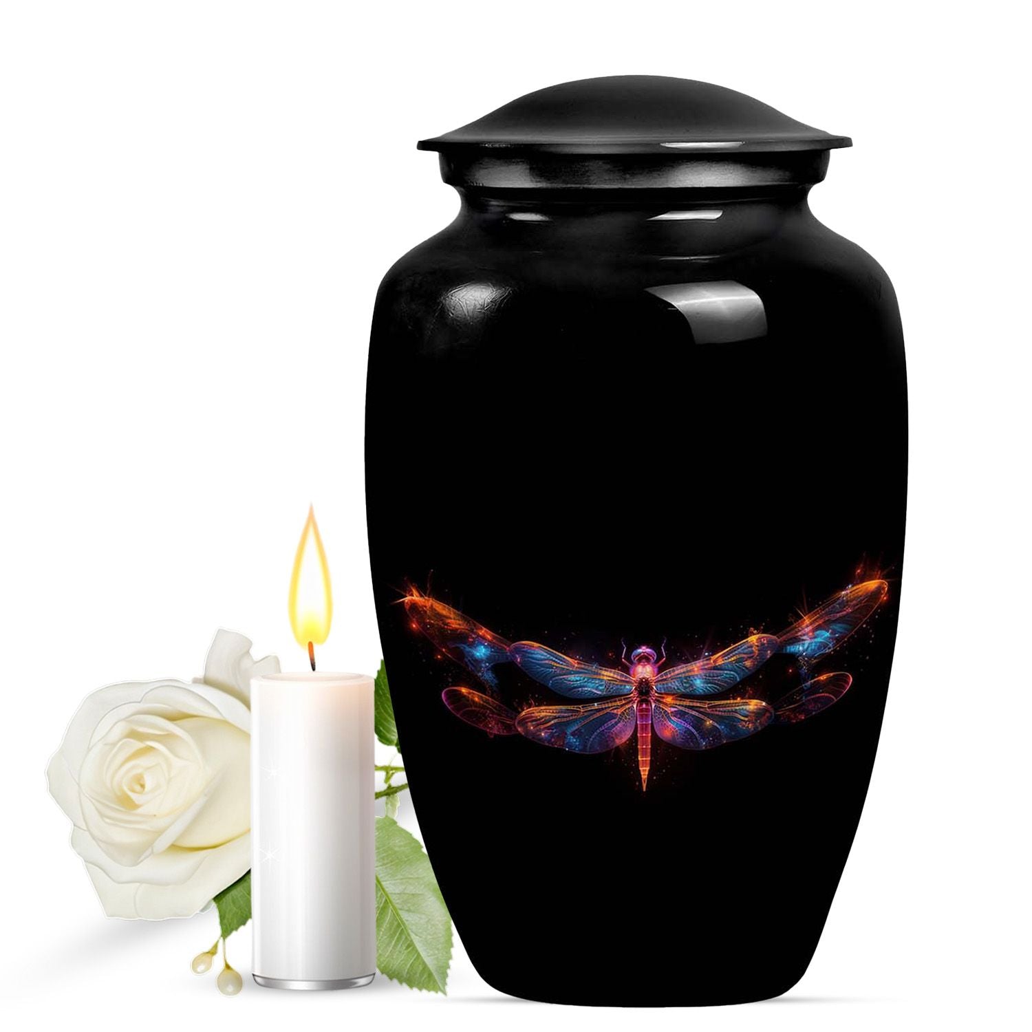 Nebula Dragonfly Urns for Ashes - Black Cremation Urns For Women ...
