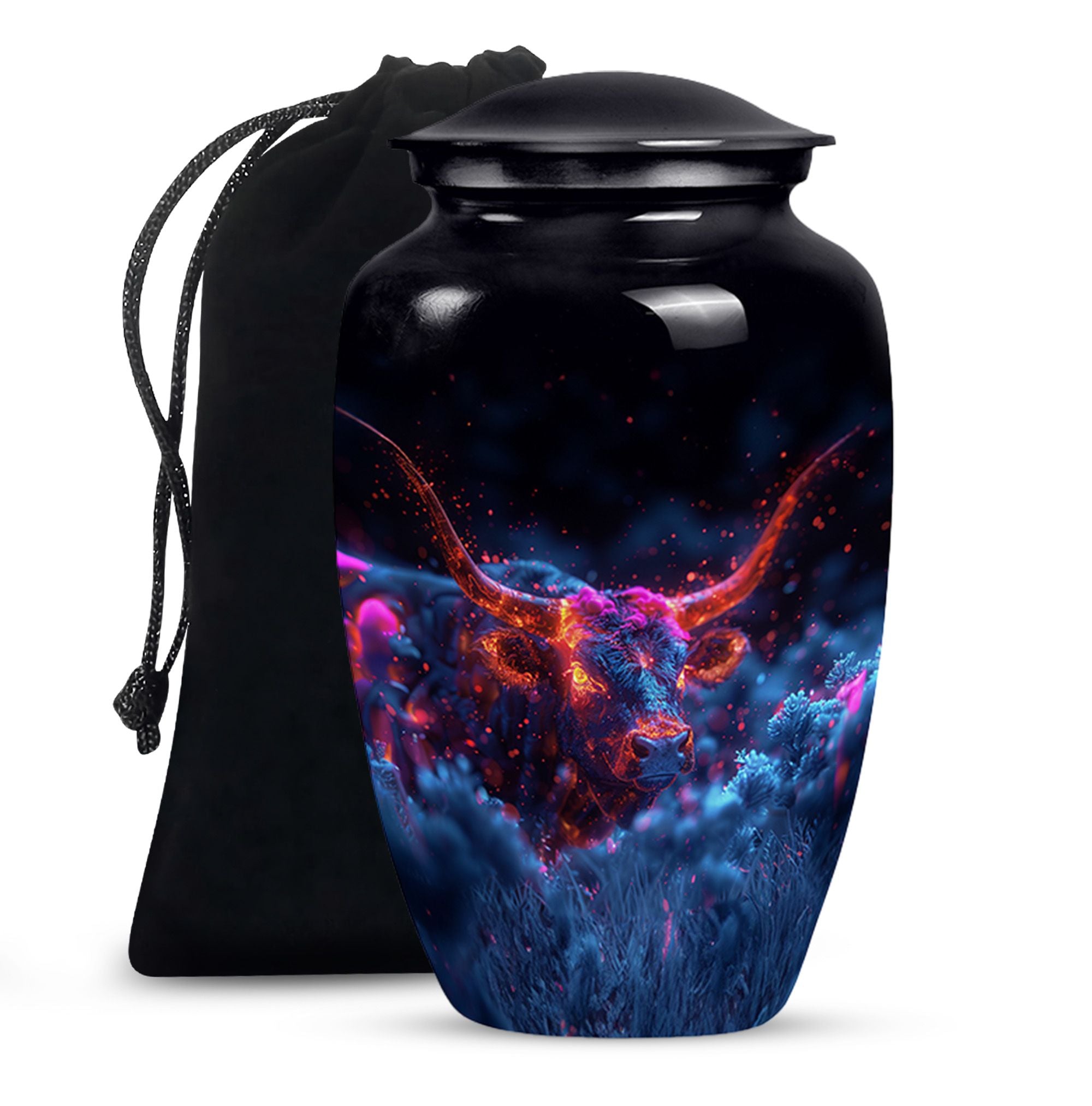 Astral Bull Memorial Urn For Ashes - Bull Cremation Ashes Urn For Men ...