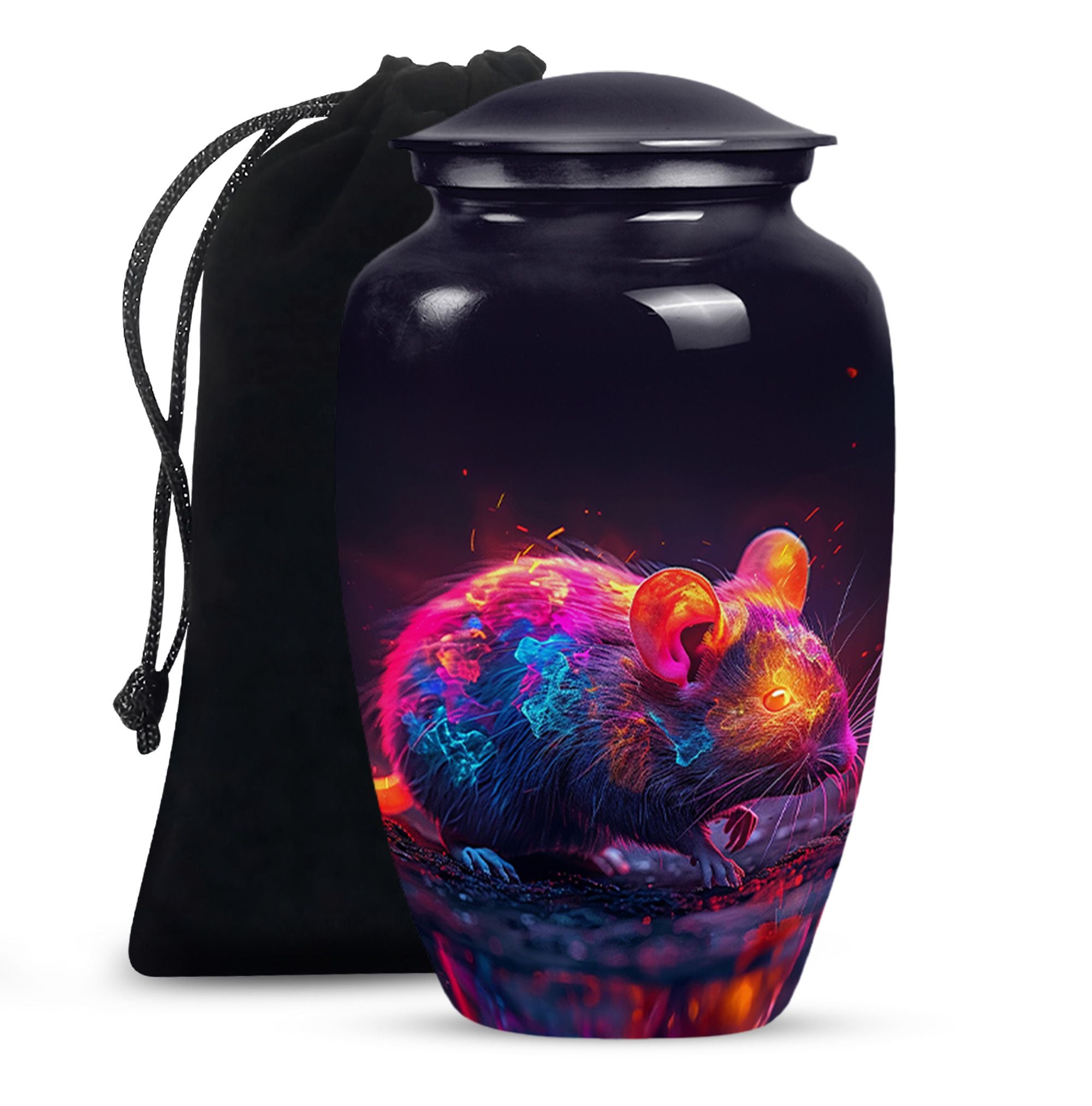Neon Whisper Rodent - Mouse Urn Memorial, Funeral Cremation Urn ...