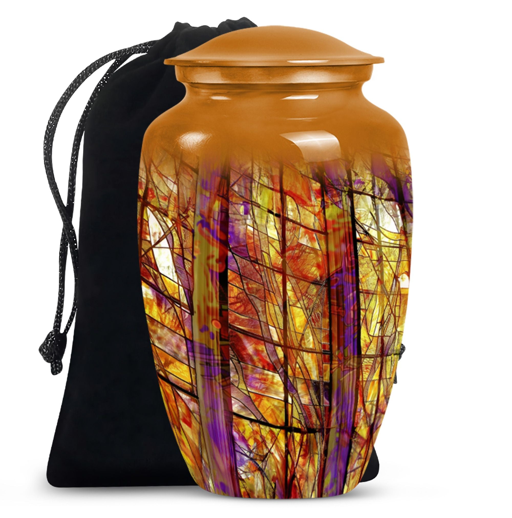 Stained Glass Cremation Urns Memorial, Funeral Shape Urn – Yatskia Urns