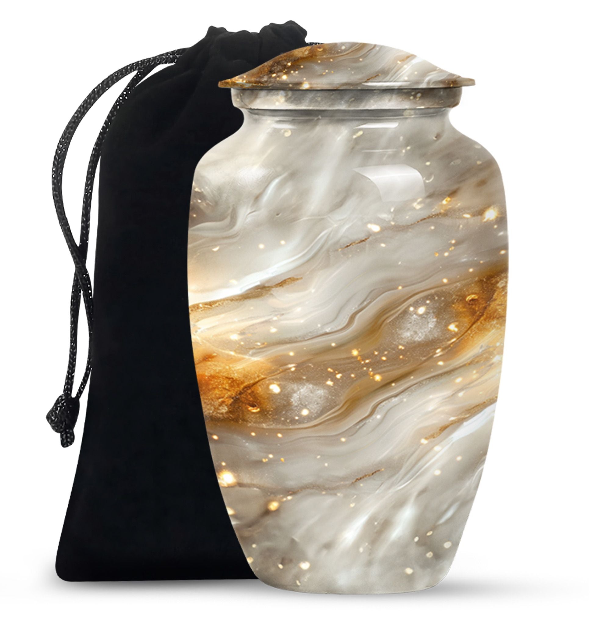 Colourful Swirl Urn: Large, Abstract Cremation Keepsake Urn for Ashes ...