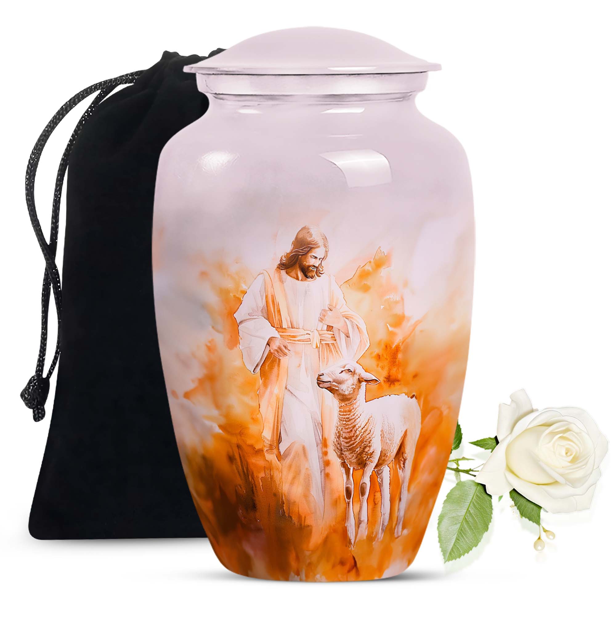 Shepherd Cremation Urn - Large Funeral Urn | Unique Urn For Human Ashes ...