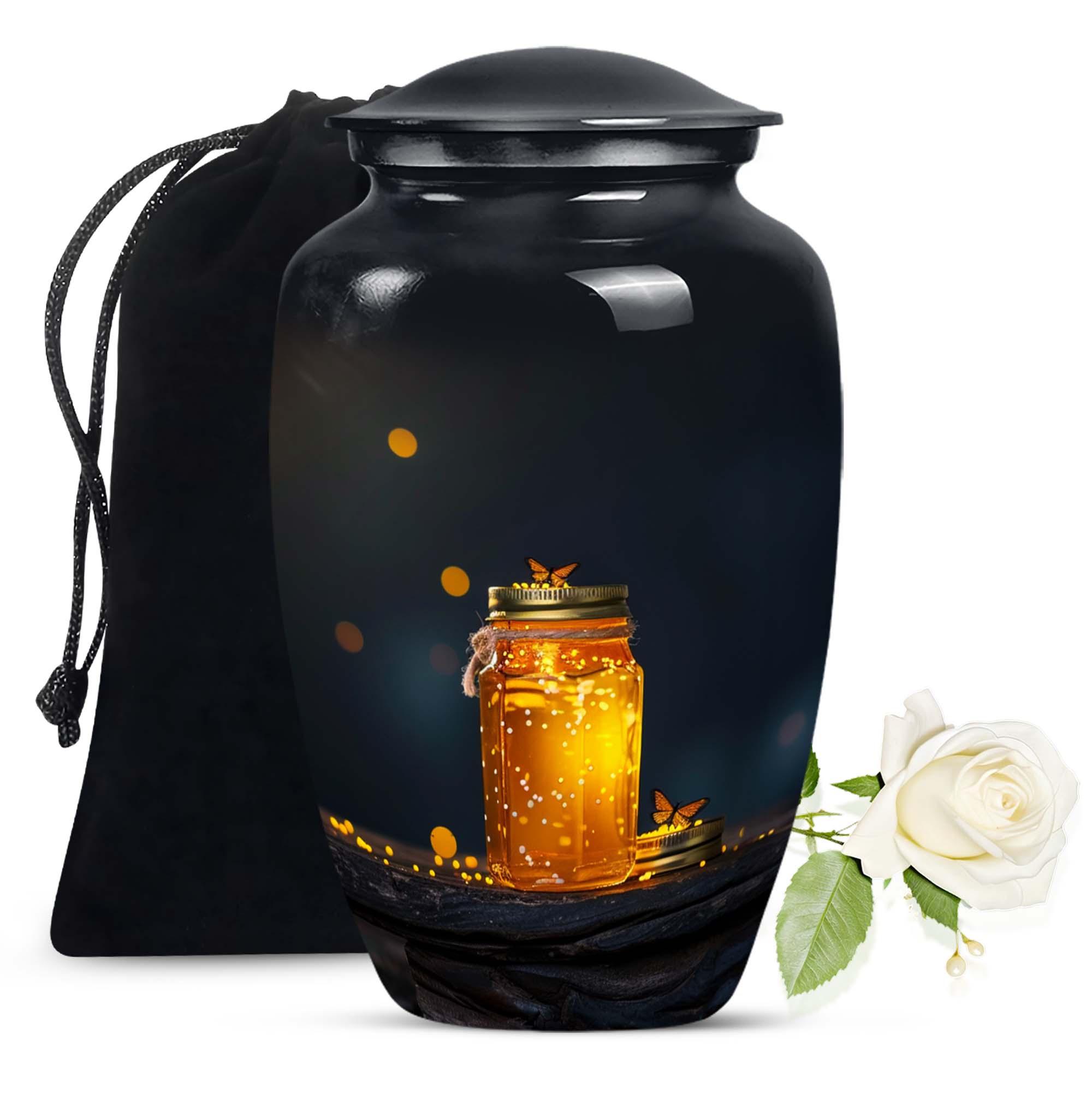 Honey Pot Urn & Memorial Adult Urn - Container For Cremated Human Ashes ...