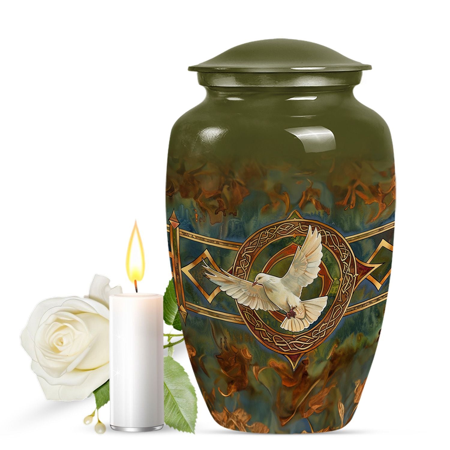 Catholic Urn for Remembrance | Large Memorial Urn for Ashes – Yatskia Urns