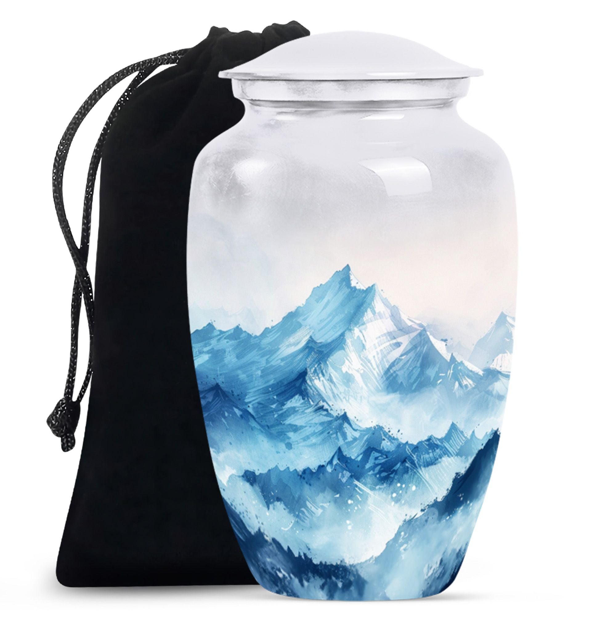 Classic Mountains Landscape Cremation Urn - Cremation Container For ...