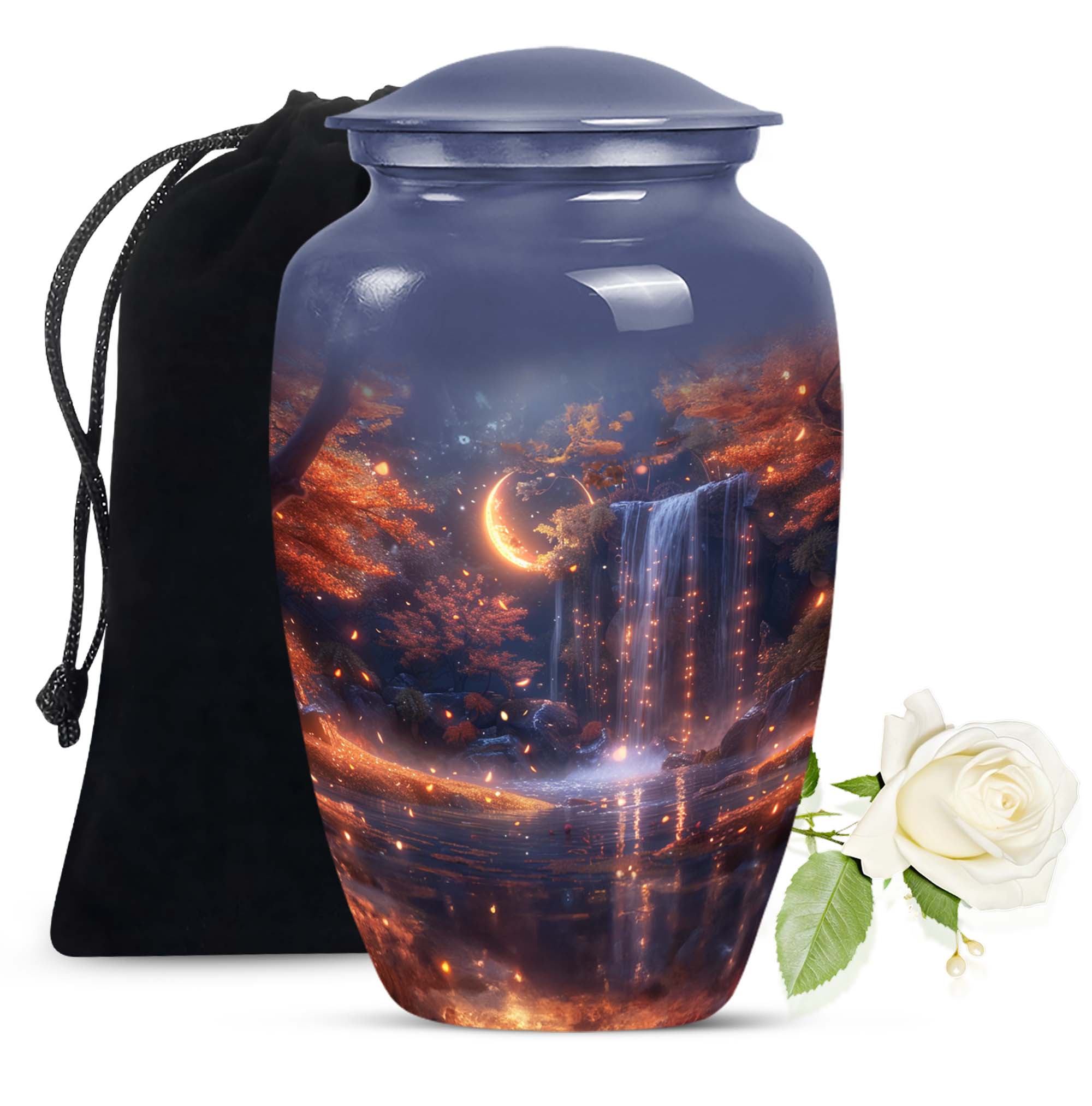 Lunar Urn: Classic and Decorative Memorial Urn for Adult Human Ashes ...