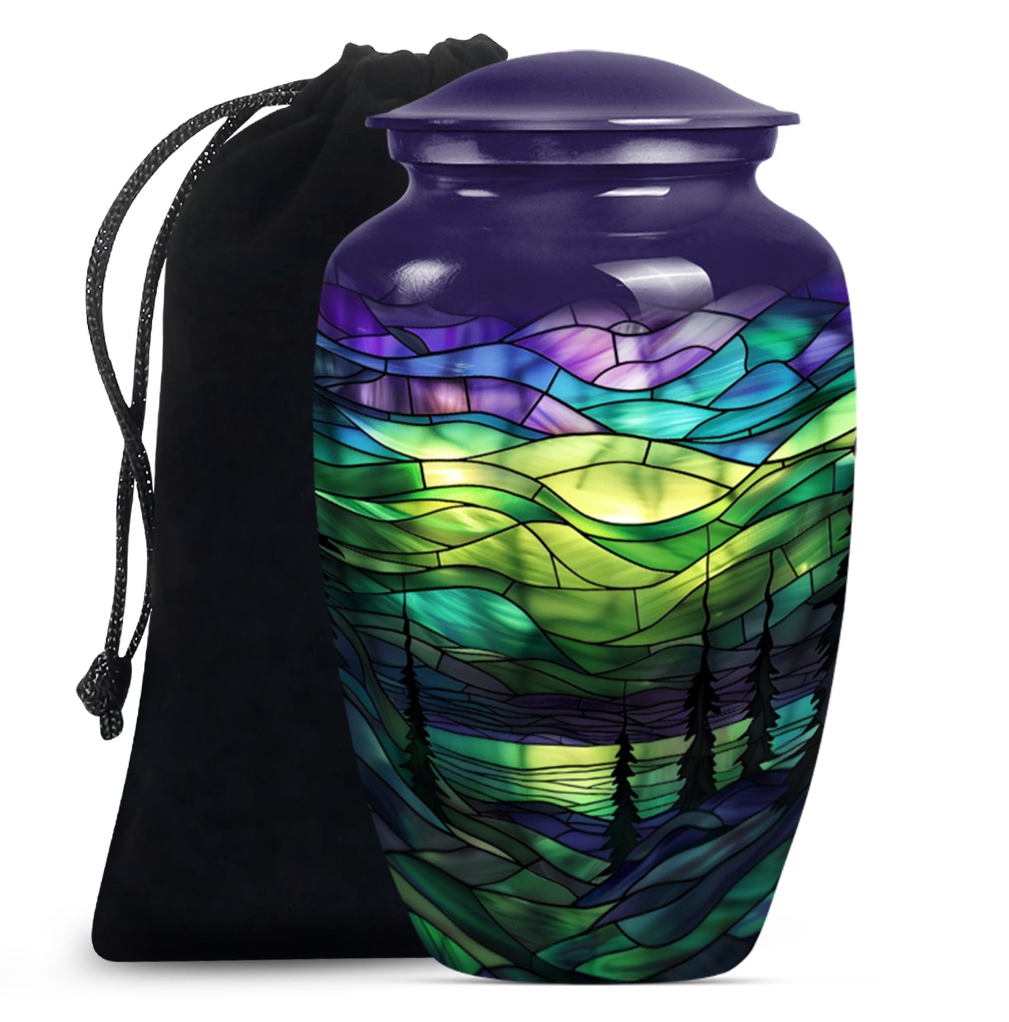 Classic Stained Glass Urn | Adult Female Burial Keepsake Urn – Yatskia Urns