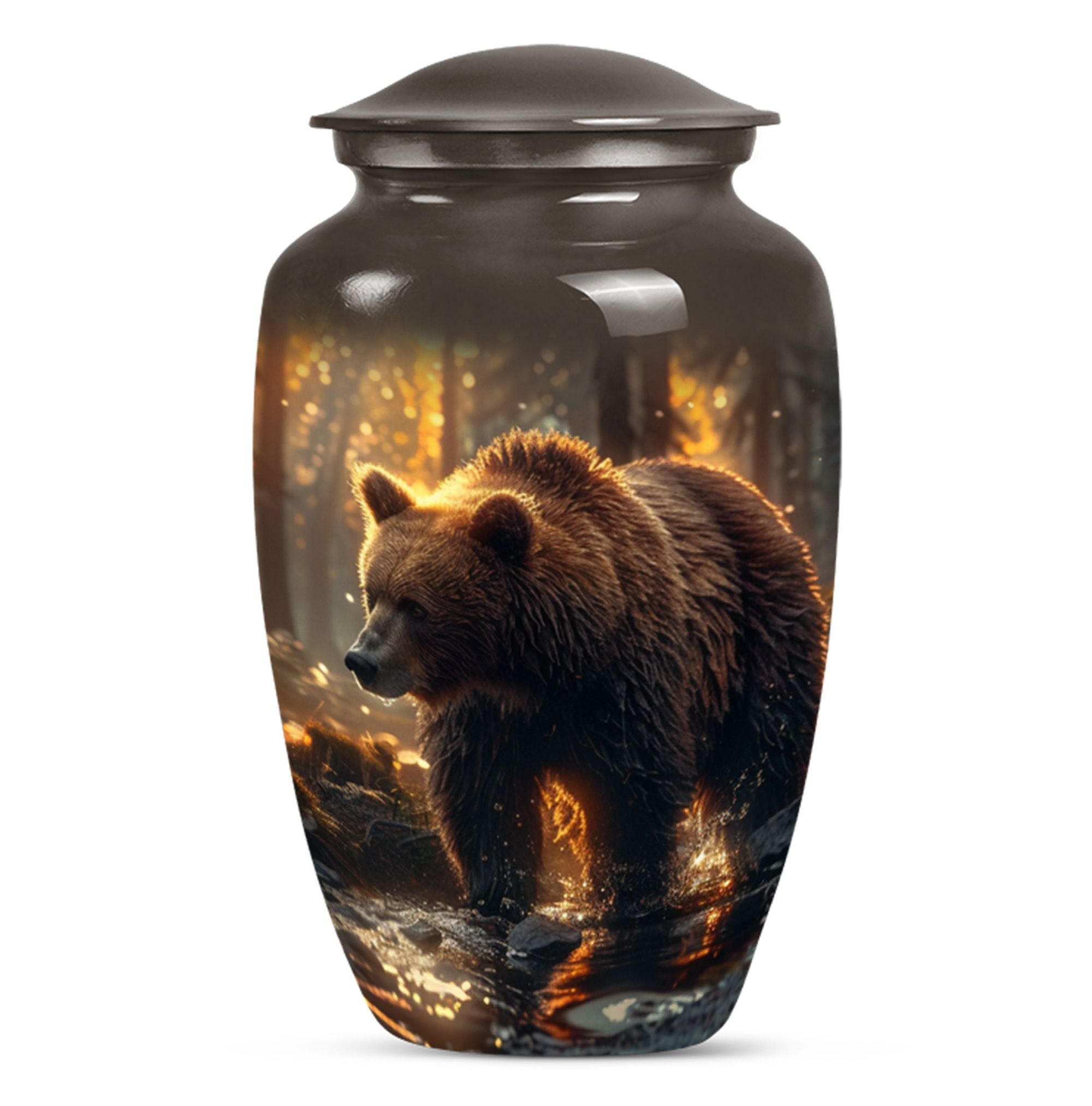 Bear Urn, Memorial Human Urn For Ashes | 10-Inch Large Cremation Urn ...