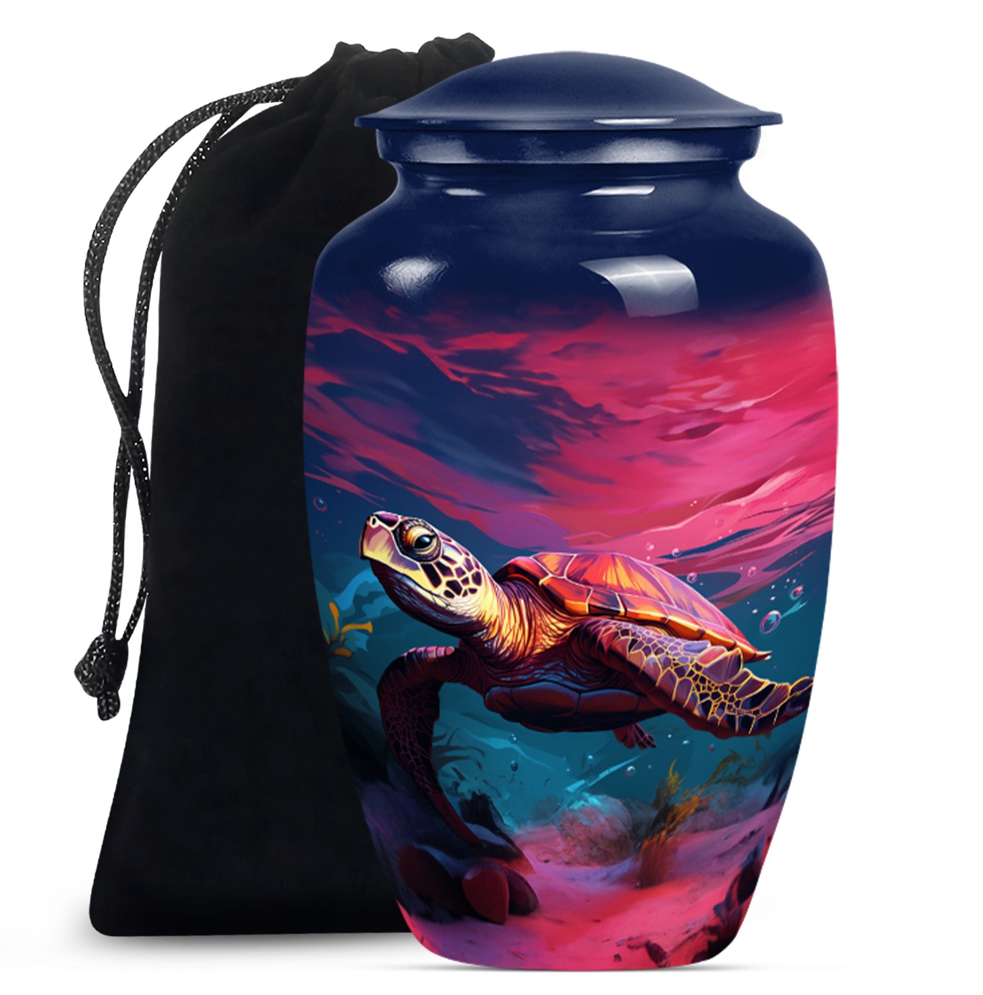 Turtle Cremation Urn Human Ashes - Red Ocean Ashes Memorial Keepsake ...