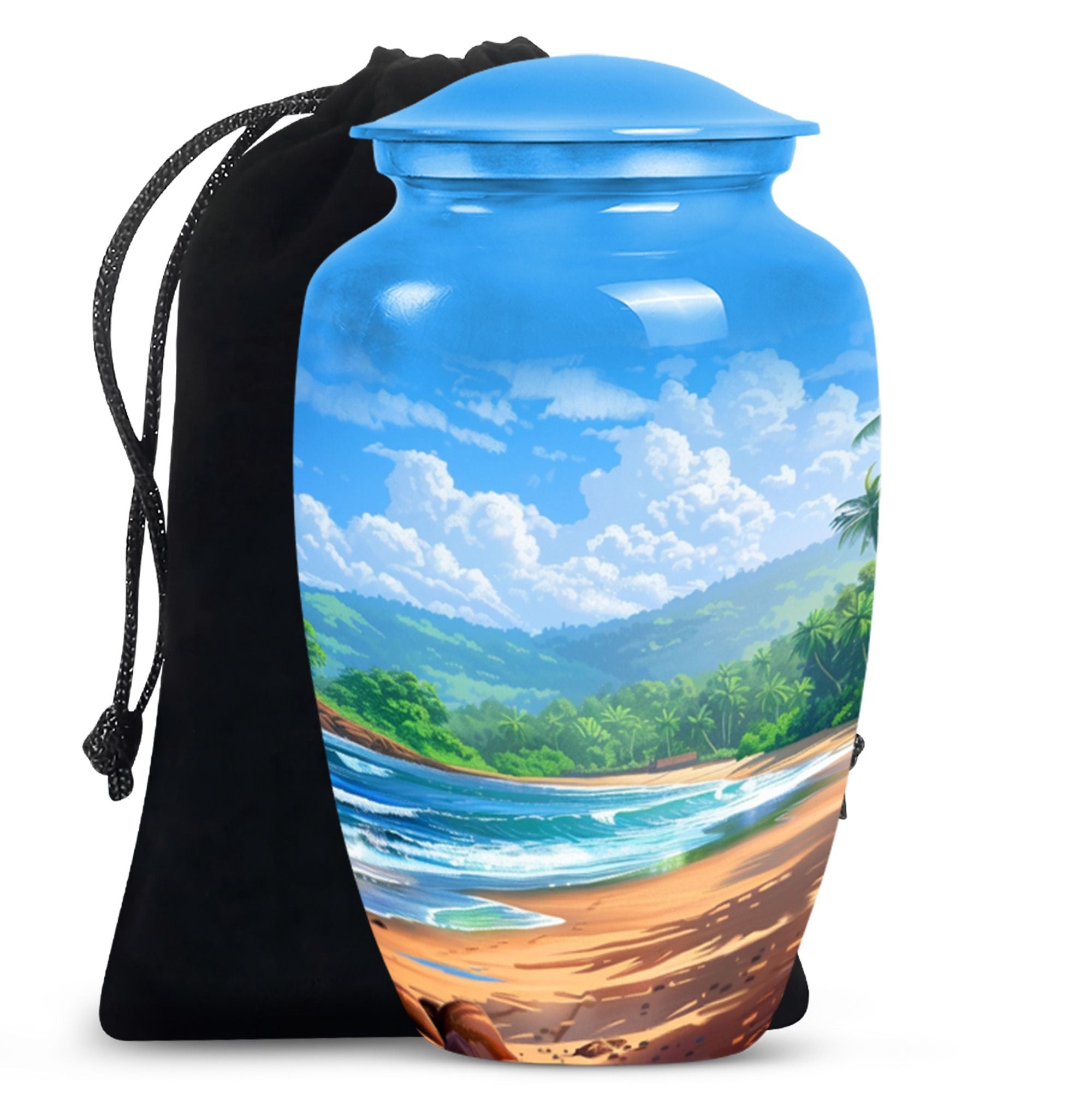Beach Cremation Ash Container For Human Remains Memorial & Funeral Urn ...