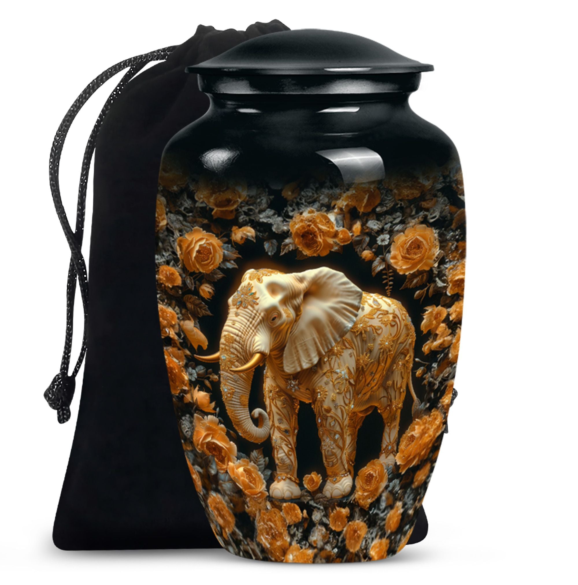 Elephant Urn & Burial Funeral Cremation Urn | Classic Design For Adults ...