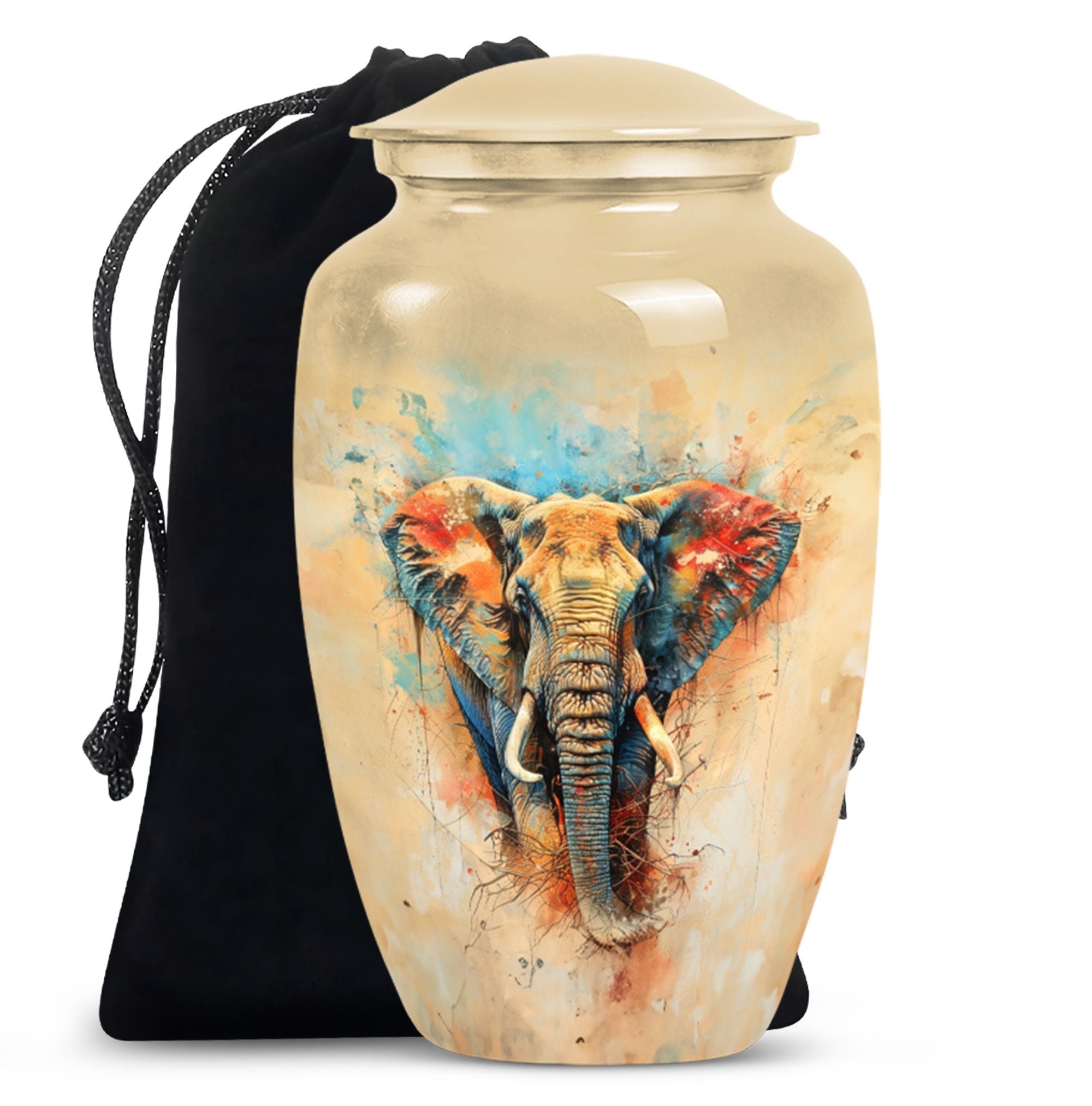 Elephant Urn & Cremation Urn for Adult Male Ashes | Classic Design ...