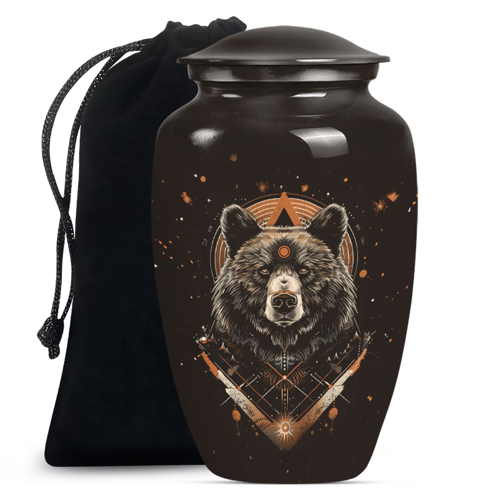 Classic Bear Urn - 10 Inch Aluminium Cremation Urn for Adult Male ...