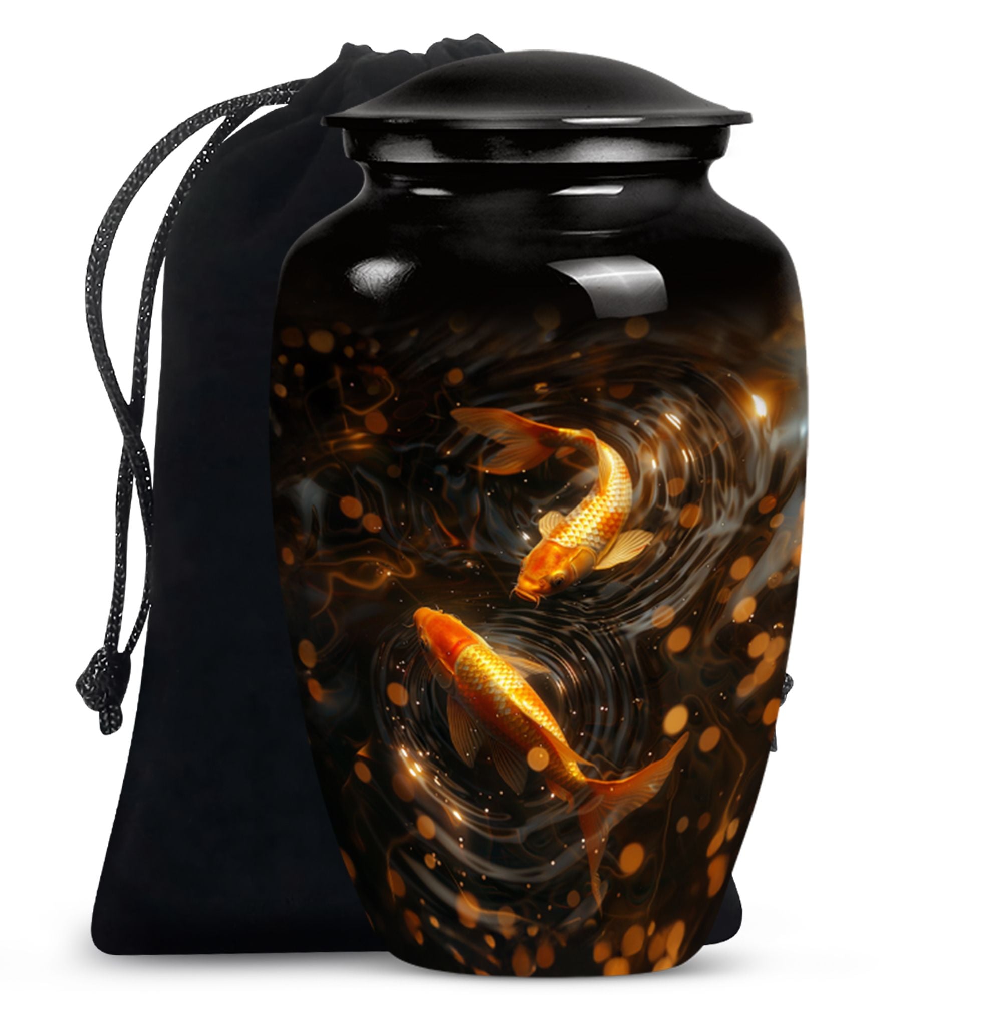 Gold Fish Urn & Memorial Urn for Ashes Adult Female – Yatskia Urns