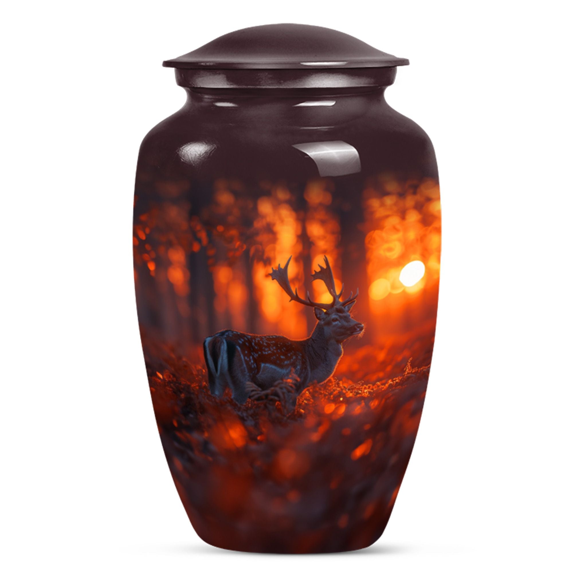 Elegant Deer Urn: Large Memorial Urn for Human Ashes | 10 Inch Size ...