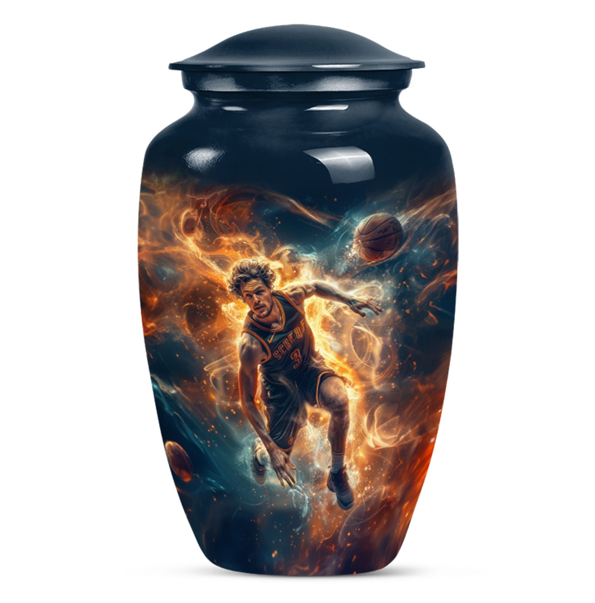 Basketball Urn & Burial Custom Urn | Keepsake Urn For Sharing Ashes ...
