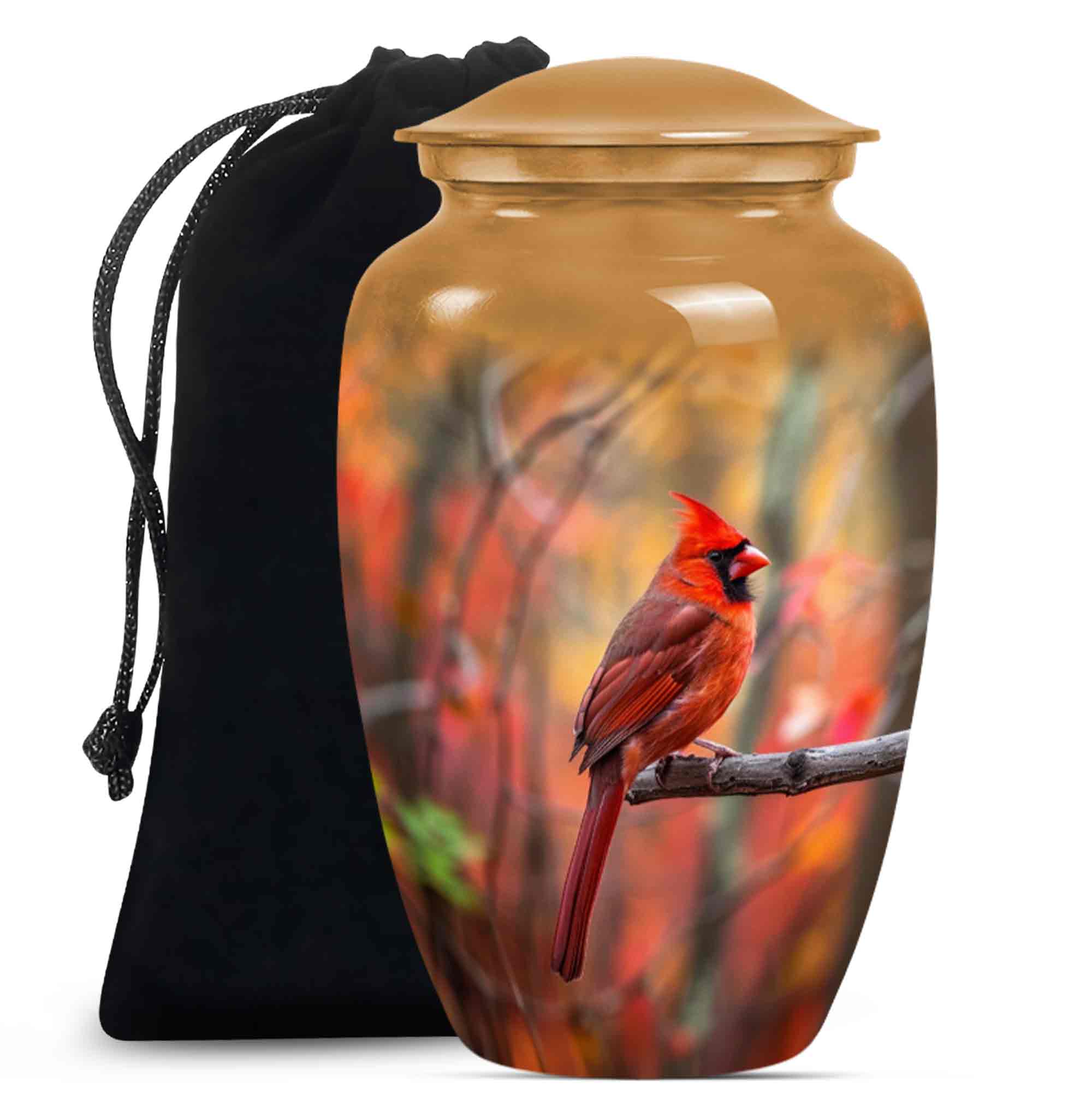 Cardinal Bird Urns For Adult Human Ashes - Red Cardinal bird Funeral U ...