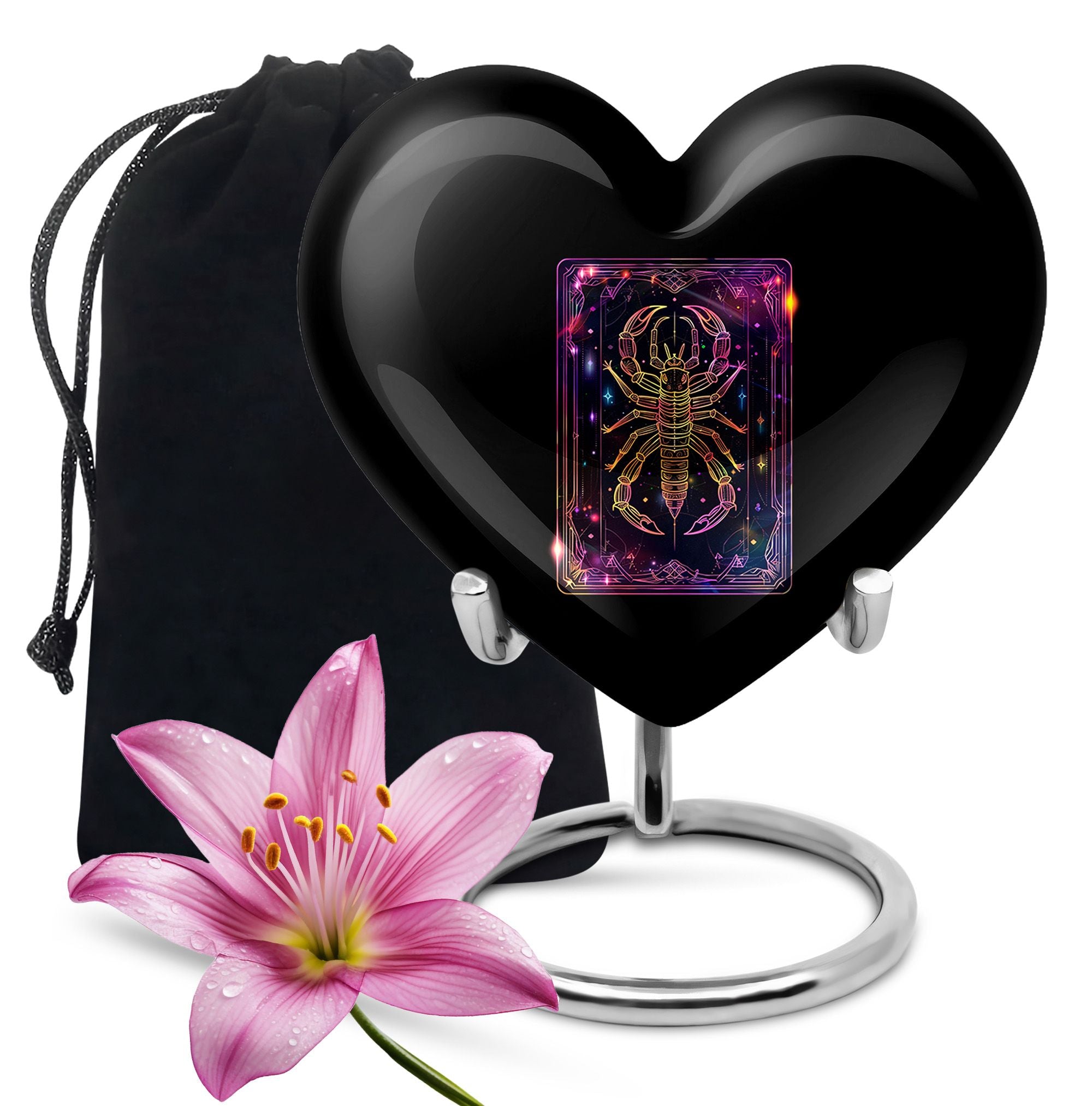 Zodiac Urn & Memorial Medium Urn - Heart Shape Keepsake Cremation Urn ...