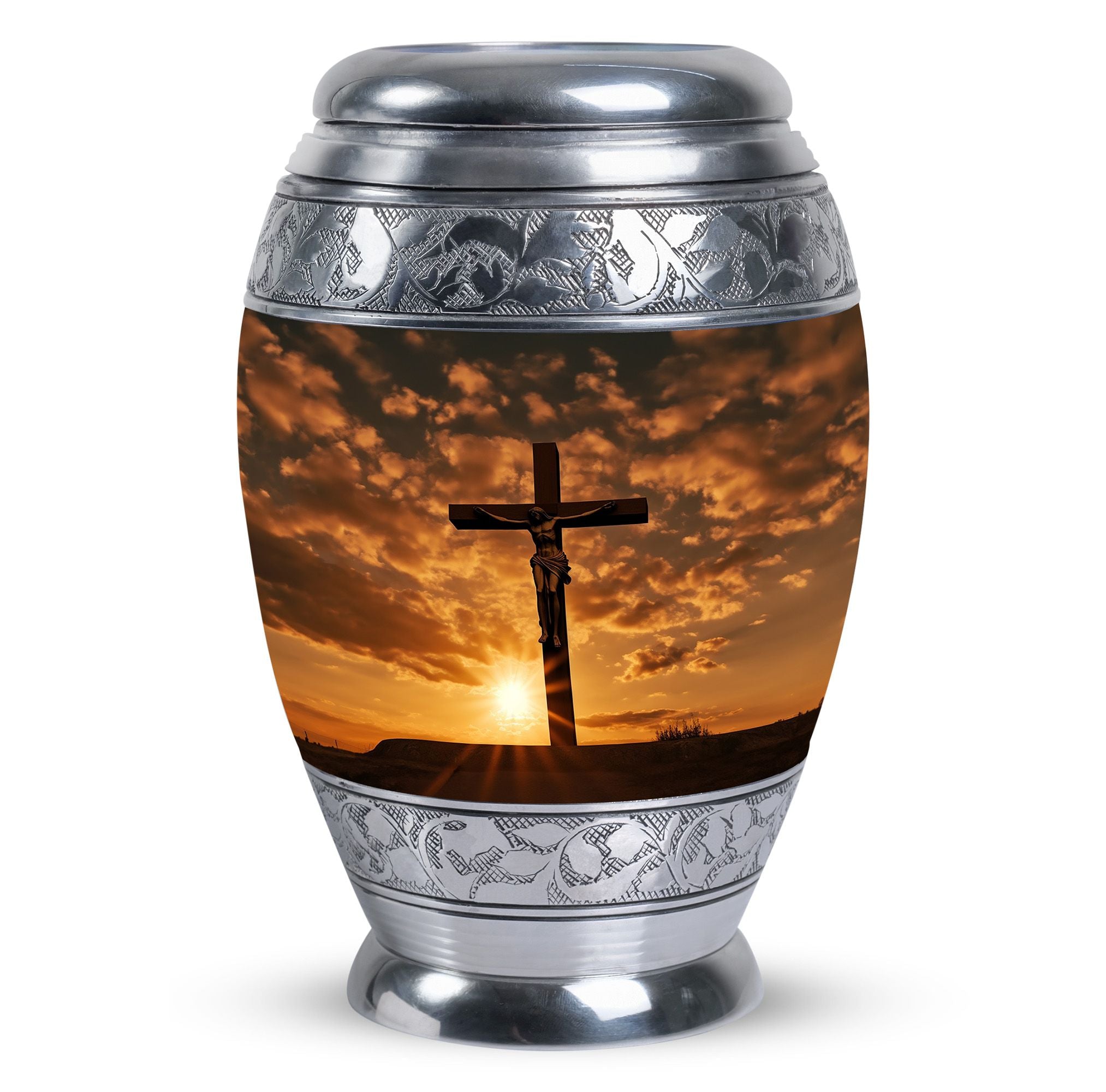 Personalized Religious Cremation Urn for Father - 10-inch, 200 cu in ...