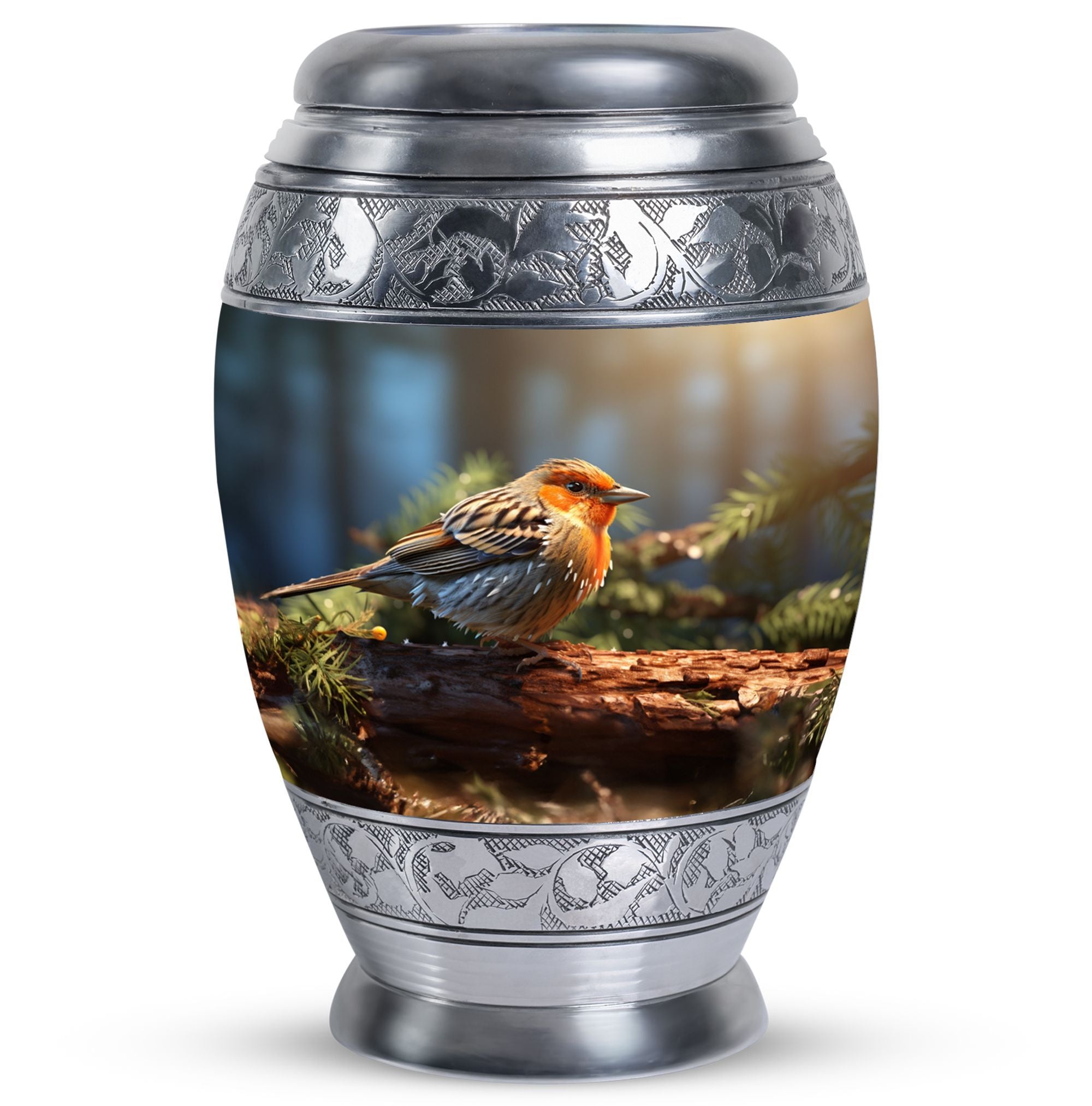 Puffy Sparrow Memorial Urn, Cremation Urn for Ashes | Large Classic ...