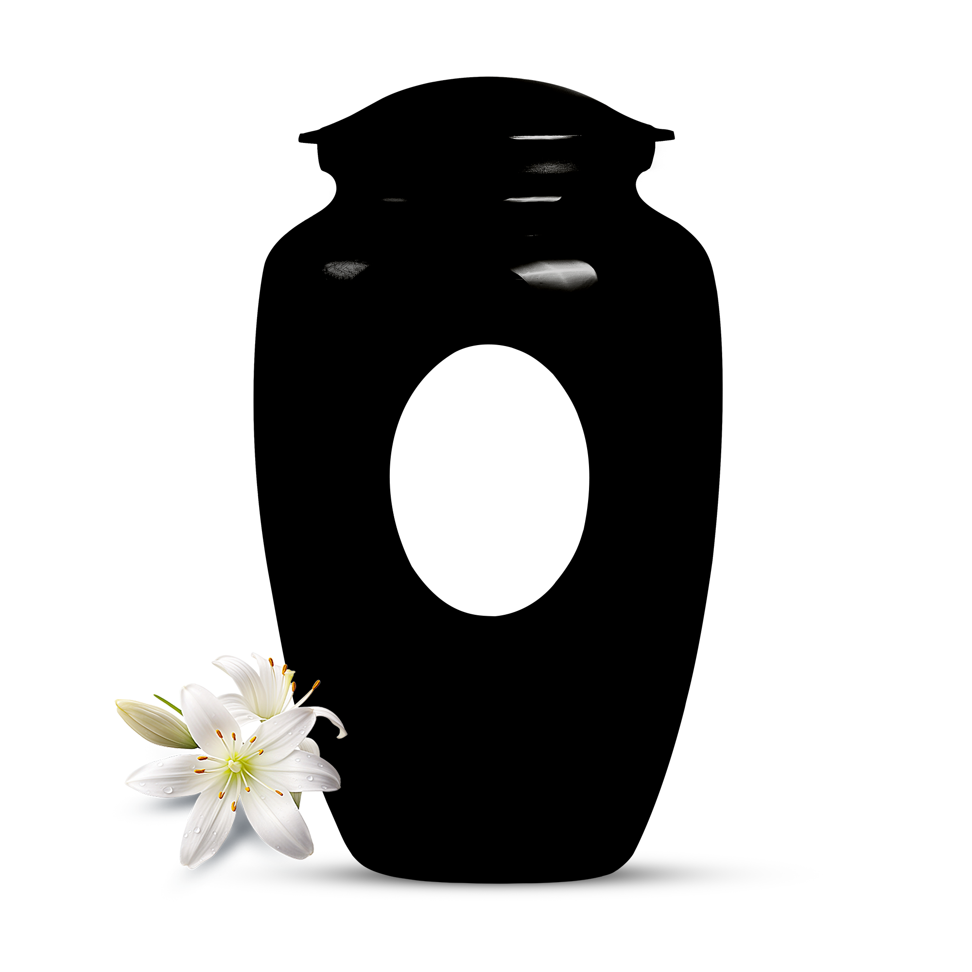 Plain Black Cremation Urn For Ashes – Yatskia Urns