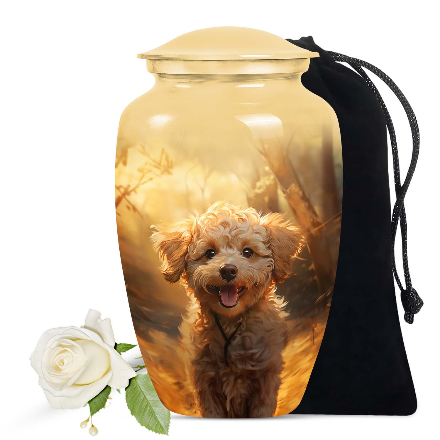 Poodle Customize Urn for Pet Ashes - Handmade Keepsake Urn – Yatskia Urns